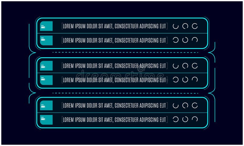 Sci Fi HUD Interface Templet Design Stock Vector - Illustration of ...