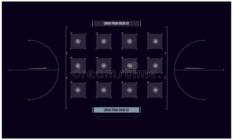 Sci Fi HUD Interface Templet Design Stock Vector - Illustration of ...