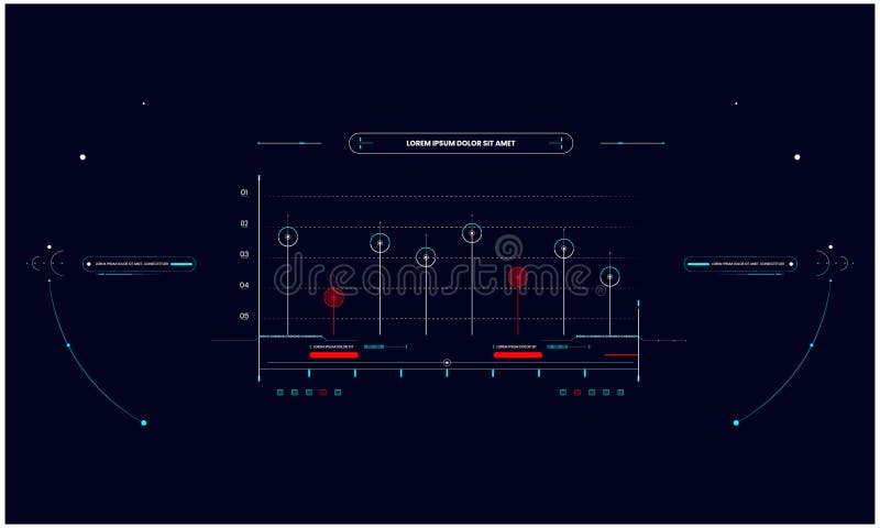 Sci Fi HUD Interface Templet Design Stock Vector - Illustration of ...