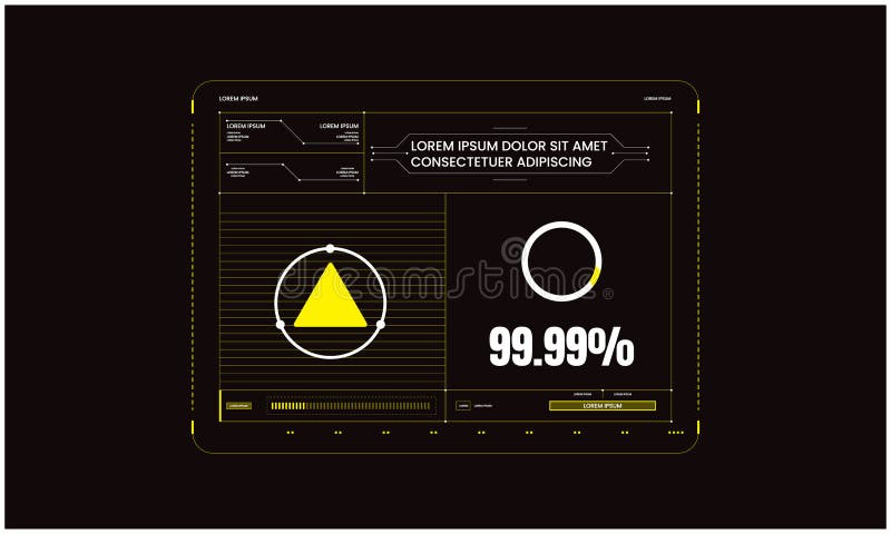Sci Fi HUD Interface Templet Design Stock Vector - Illustration of ...