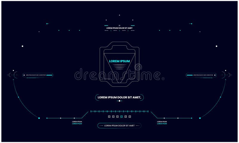 Sci Fi HUD Interface Templet Design Stock Vector - Illustration of ...