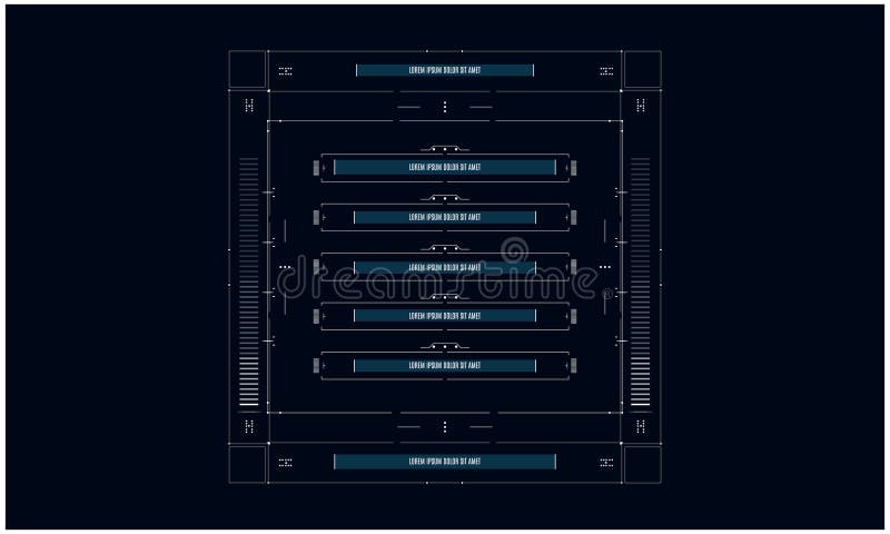 Sci Fi HUD Interface Templet Design Stock Vector - Illustration of ...