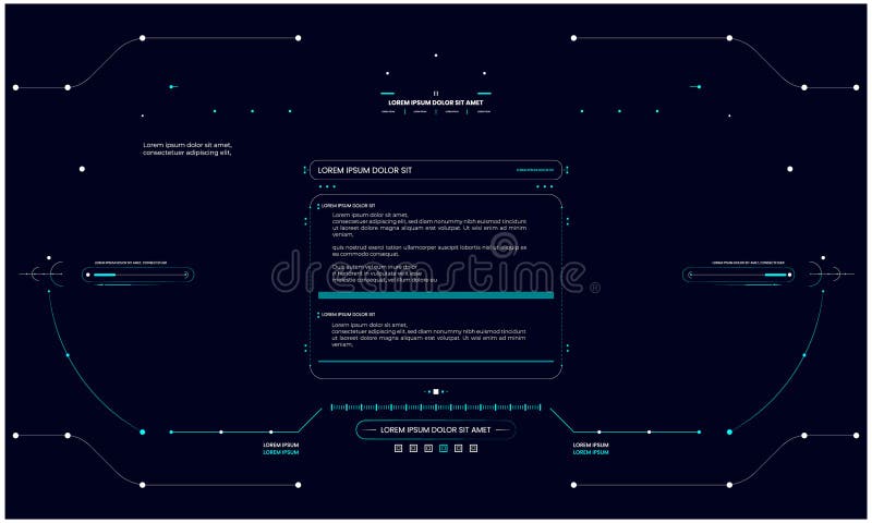 Sci Fi HUD Interface Templet Design Stock Vector - Illustration of ...
