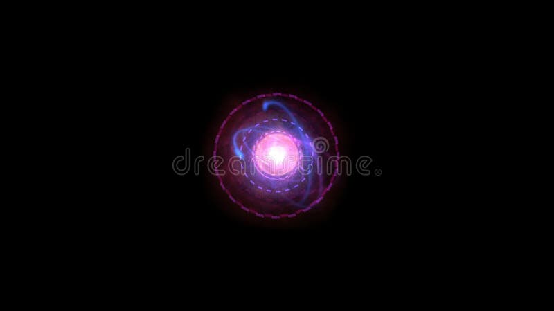 Sci-fi Hud Magic Explosion and Burning Dots and Particles in Circle ...