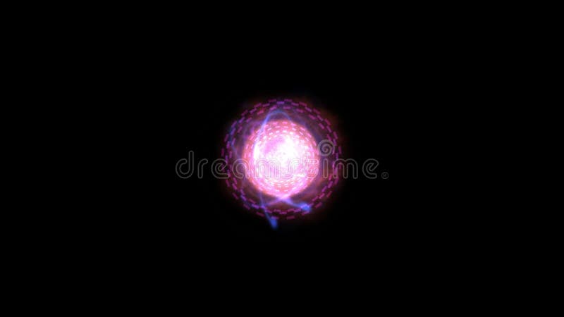 Sci-fi Hud Magic Explosion and Burning Dots and Particles in Circle ...