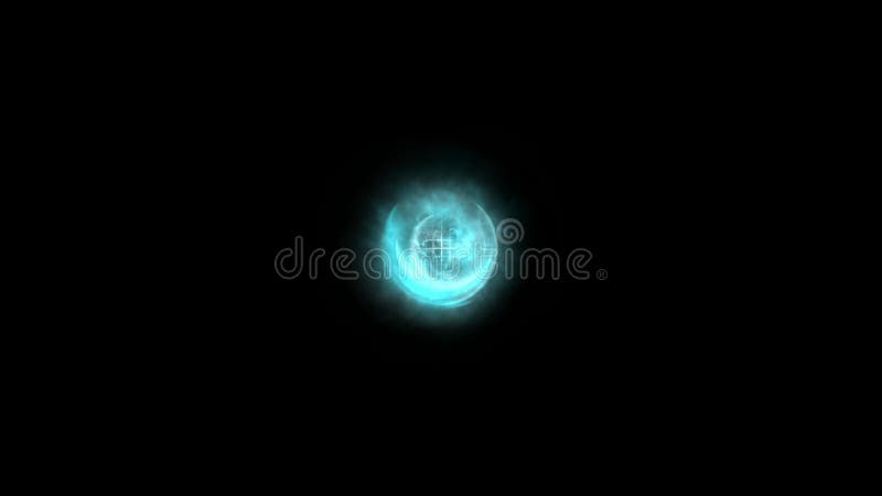 Sci-fi Hud Magic Explosion and Burning Dots and Particles in Circle ...