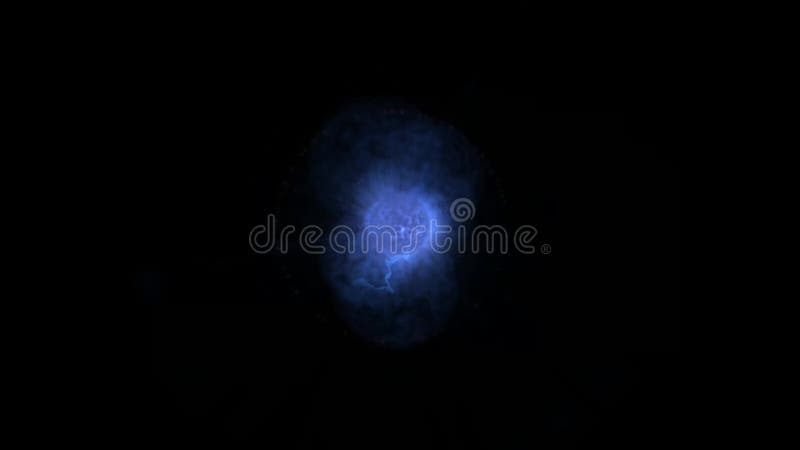 Sci-fi Hud Magic Explosion and Burning Dots and Particles in Circle ...