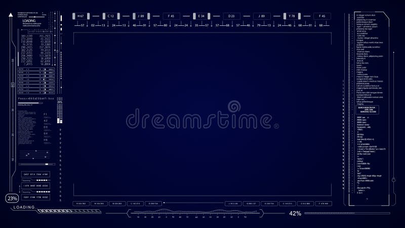 Infographic Digital Elements.Futuristic Frame Technological Sci Fi ...