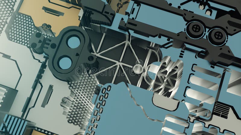 Sci Fi Industrial Background. Futuristic Concept Design Stock ...