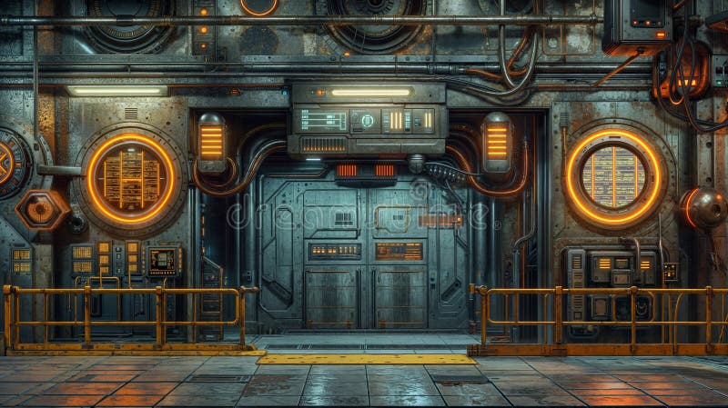 Sci Fi Inspired High Tech Wall and Gate with Integrated Digital ...