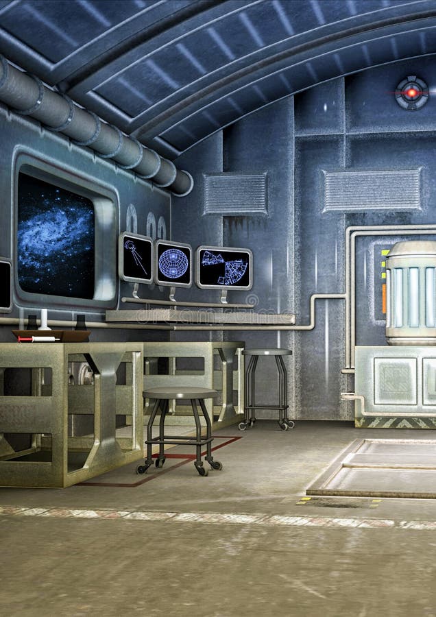 Sci-Fi Lab stock illustration. Illustration of design - 102713187