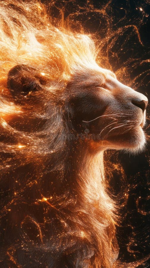 Sci-Fi Lion Mane Fiber Optic Hyper-Detailed Tileable Texture Stock ...