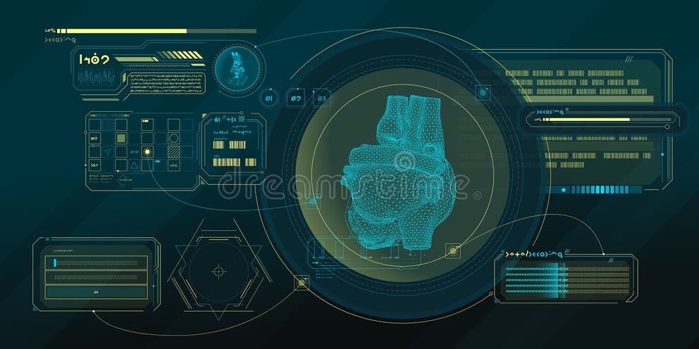 Sci-fi Medical Research Program Interface. Stock Vector - Illustration ...