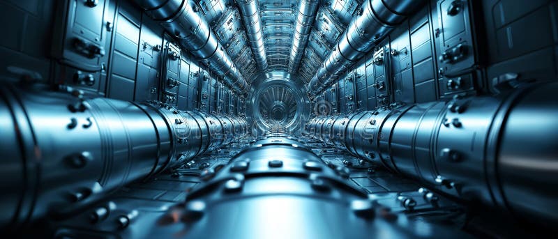 Sci-fi Metal Structure, Abstract Background, Spaceship, Shiny Chrome ...