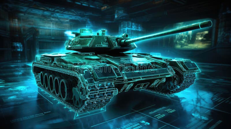 Sci-Fi Military Tank stock illustration. Illustration of concept ...