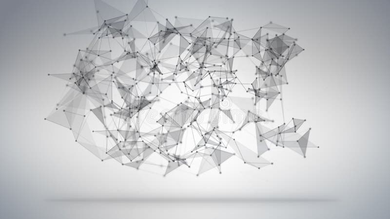Sci-fi Network Shape Abstract Technology Concept Stock Illustration ...