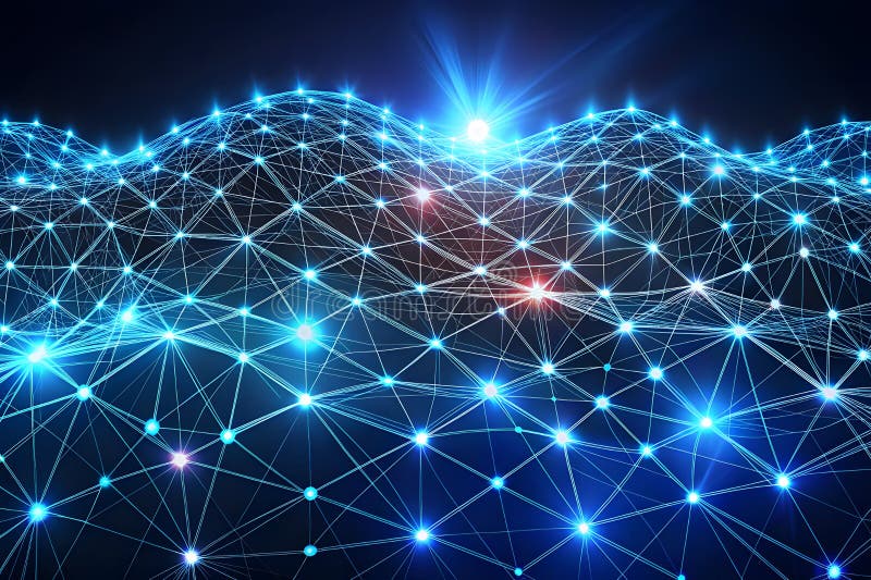 Neural Network Inspired Glowing Wave Structures Stock Illustrations – 5 ...