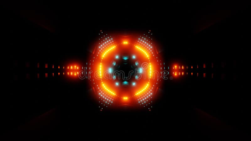 Sci Fi Orange Blue Vibrating Light Bursts, Flashes Glow Vj Loop ...