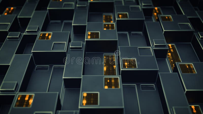 Sci-fi Panel with Hexadecimal Code 3D Render Illustration Stock ...