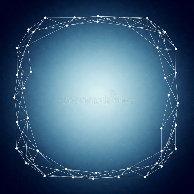 AI-Inspired Network Border stock illustration. Illustration of cyber ...