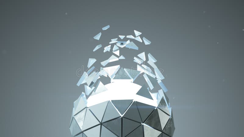 Sci-fi Polygonal Ball 3D Render Stock Illustration - Illustration of ...