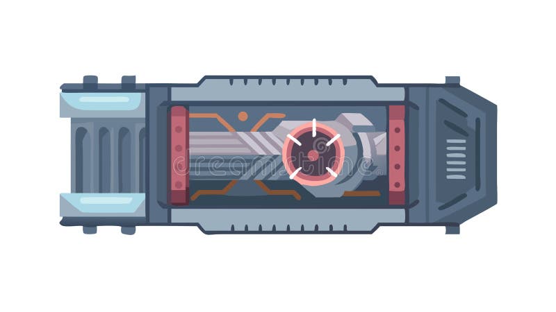 Sci-Fi Power Core Crate for Game Asset and Technology Illustrations ...