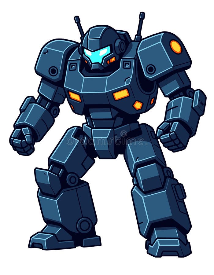 Sci Fi Robot Mech Character Strong Concept Art Stock Photo ...