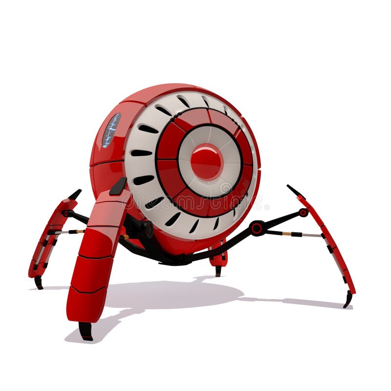 Sci fi robot sphere stock illustration. Illustration of medicine - 68336889