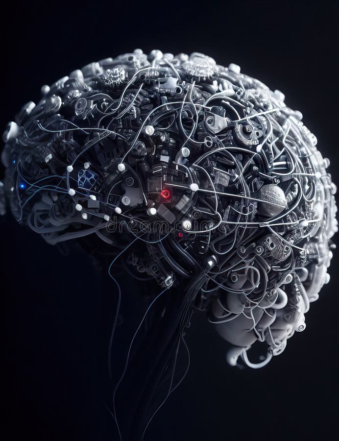 Sci-fi Robotic Brain Organ, System Cyborg Brain. Generative AI Stock ... Sci-fi Robotic Brain Organ, System Cyborg Brain. Generative AI Stock ...