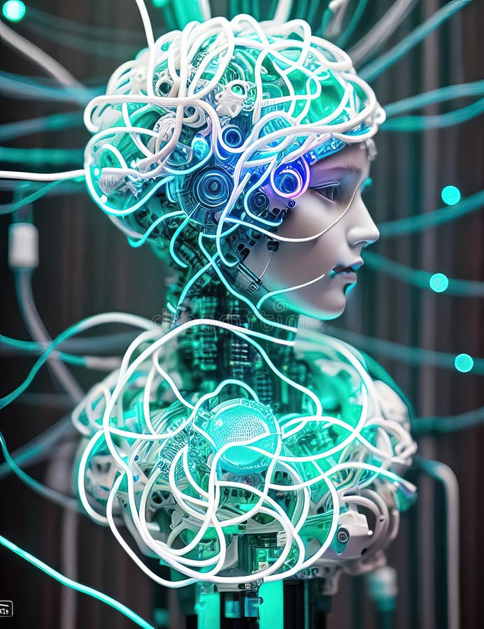 Sci-fi Robotic Brain Organ, System Cyborg Brain. Generative AI Stock ... Sci-fi Robotic Brain Organ, System Cyborg Brain. Generative AI Stock ...