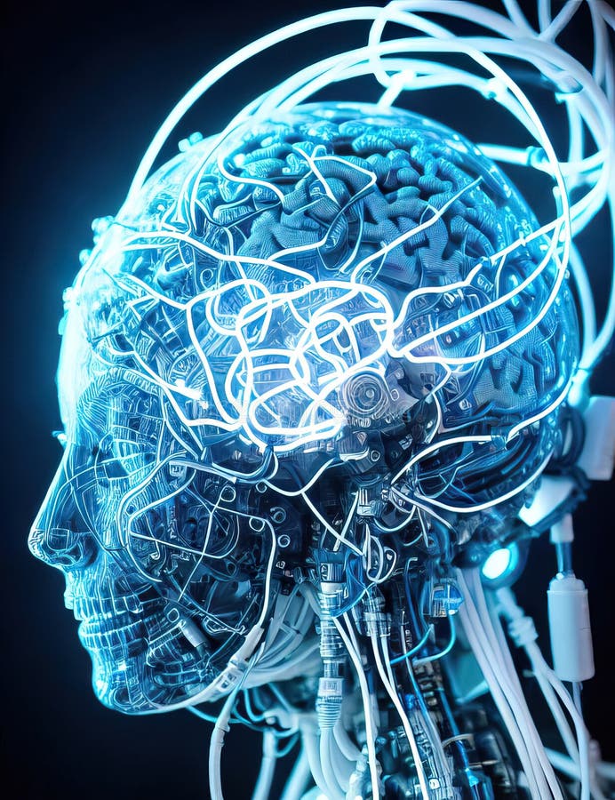 Sci-fi Robotic Brain Organ, System Cyborg Brain. Generative AI Stock ... Sci-fi Robotic Brain Organ, System Cyborg Brain. Generative AI Stock ...
