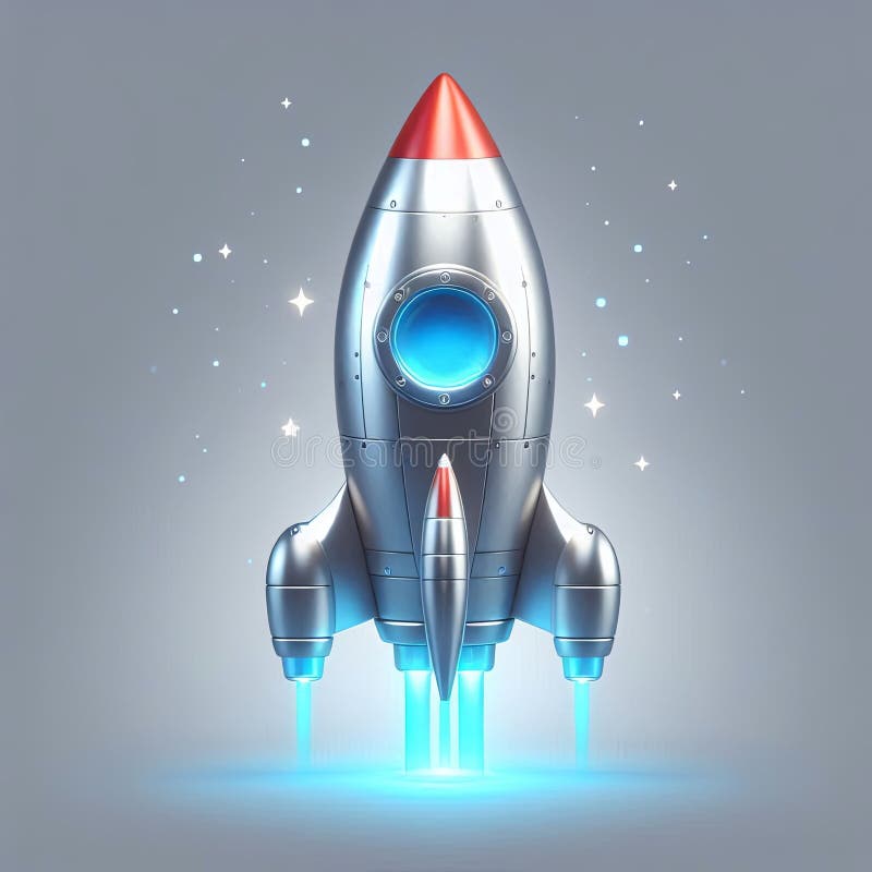 Sci-Fi Rocket Concept stock illustration. Illustration of retro - 363514302
