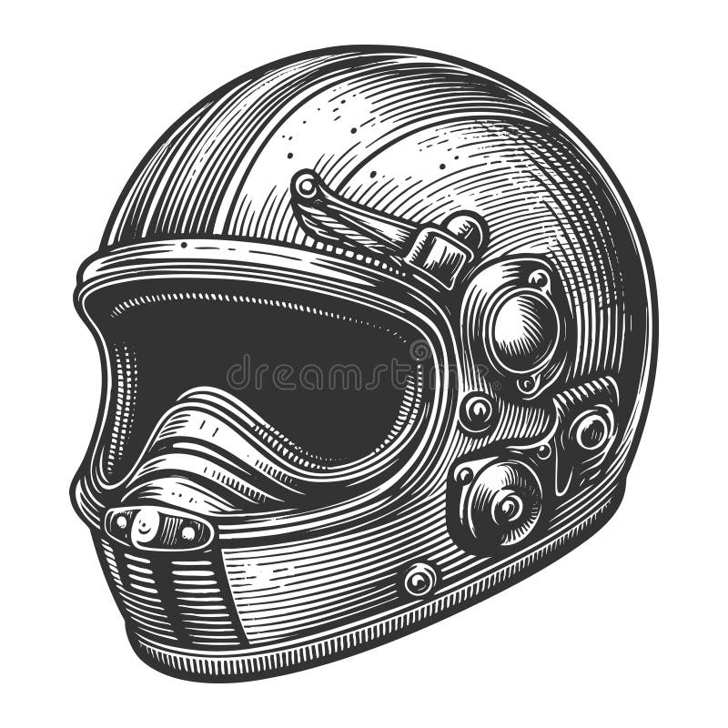 Sci-Fi Space Helmet Vector Illustration Stock Illustration ...