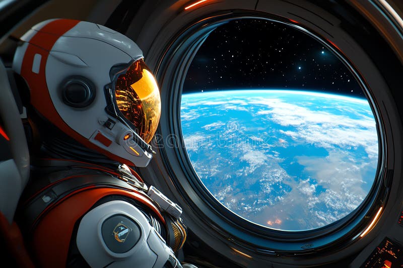 A Sci-Fi Spacecraft in Deep Space, Where Advanced Technology and AI are ...