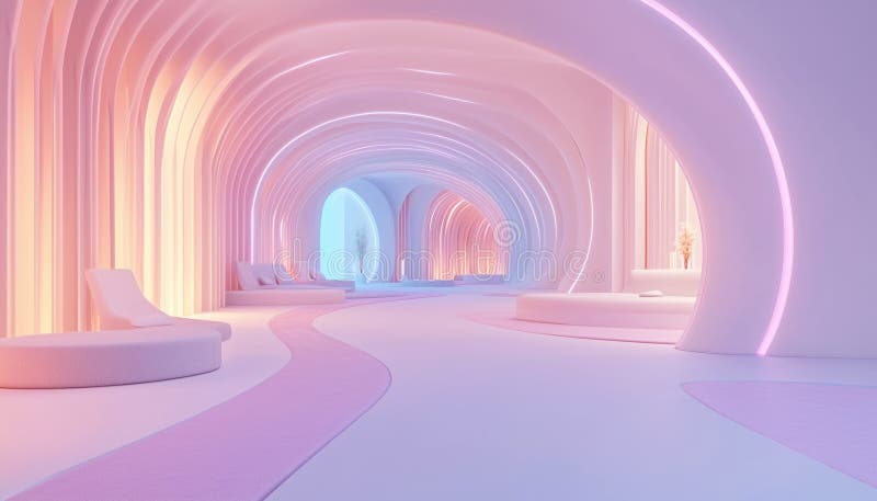 Sci-Fi Spaceship Corridors Interior Render in Science Fiction Style ...