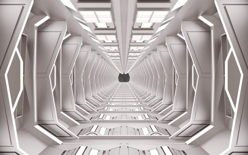 Sci-FI Spaceship Gate, 3D Rendering Stock Illustration - Illustration ...