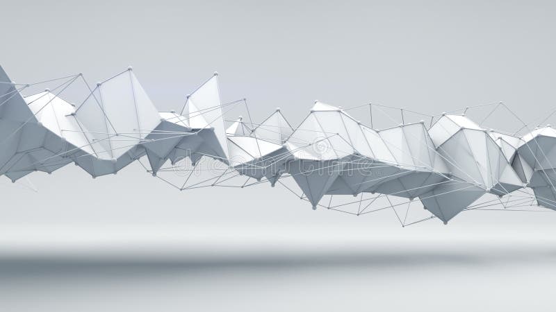 Futuristic Techno Shape Polygon Background Stock Illustration ...