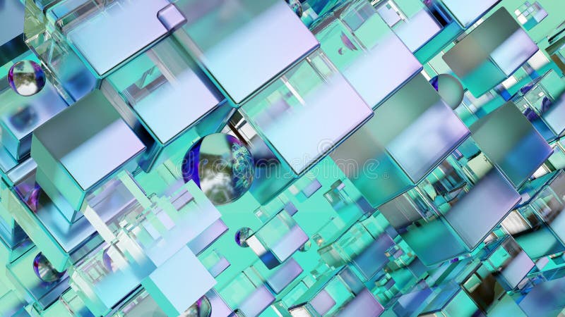 Sci Fi Technology Background, Abstract Cubic Pattern, 3d Solid Geometry ...