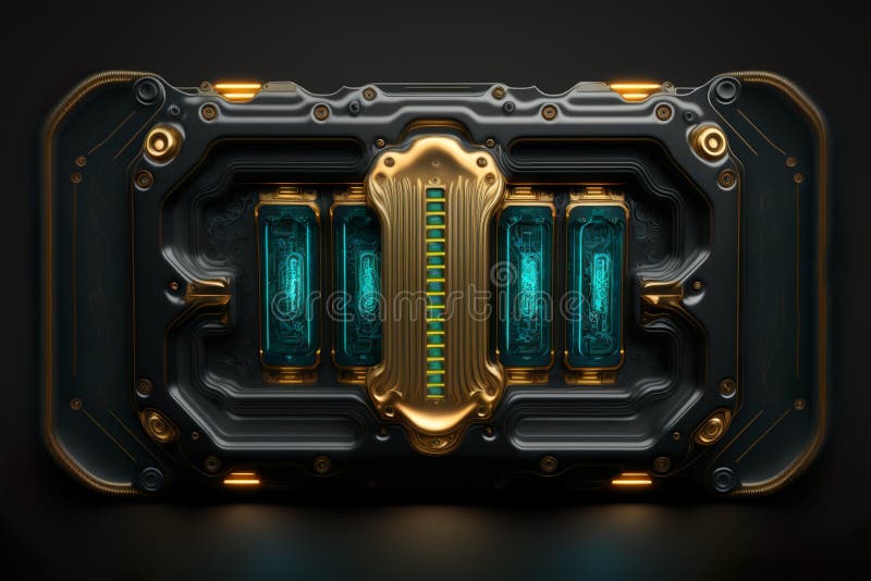 Sci-fi Technology Cyberpunk Monitor Interface Mechanical Device ...