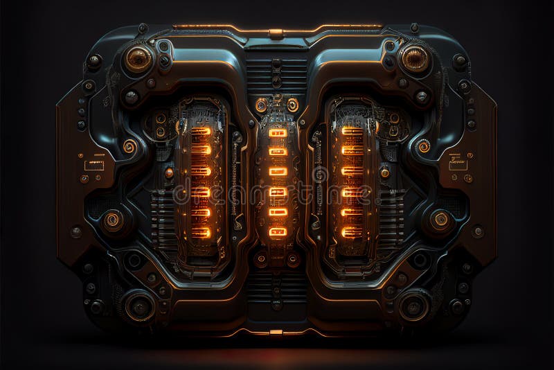 Sci-fi Technology Cyberpunk Monitor Interface Mechanical Device ...