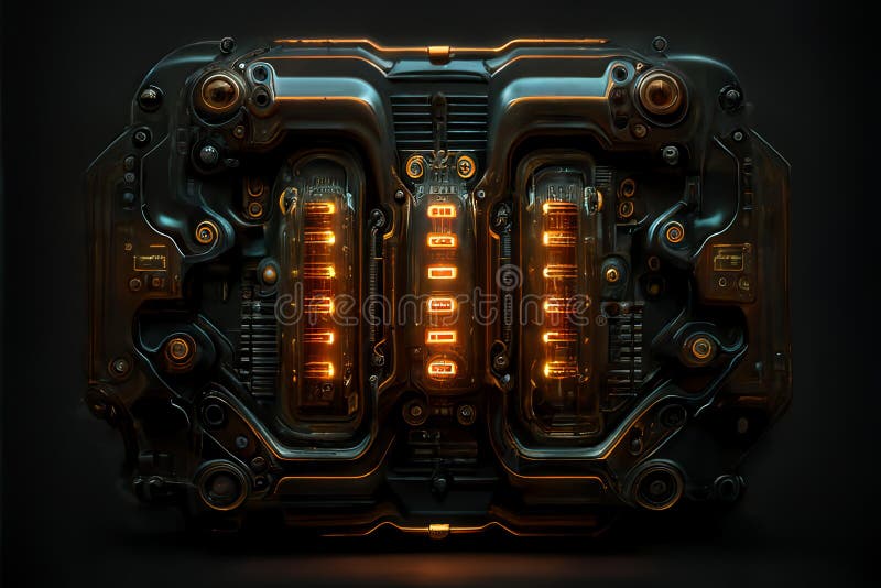 Sci-fi Technology Cyberpunk Monitor Interface Mechanical Device ...