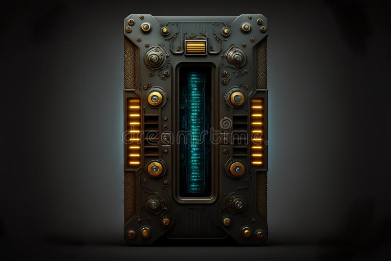 Sci-fi Technology Cyberpunk Monitor Interface Mechanical Device ...