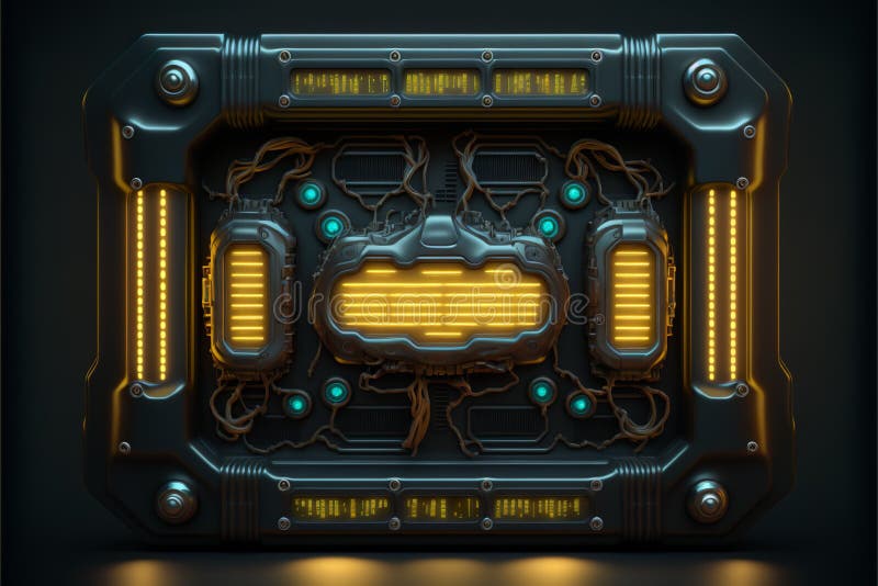 Sci-fi Technology Cyberpunk Monitor Interface Mechanical Device ...