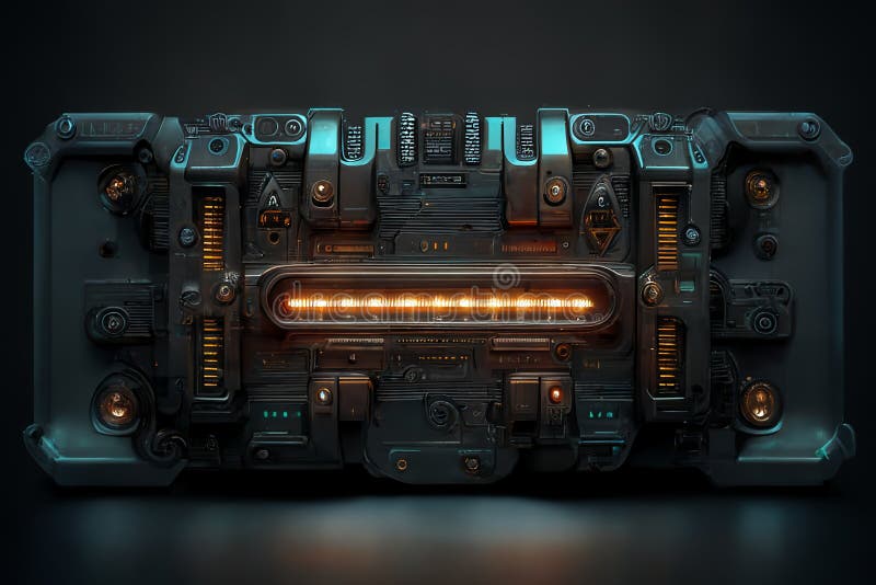 Sci-fi Technology Cyberpunk Monitor Interface Mechanical Device ...