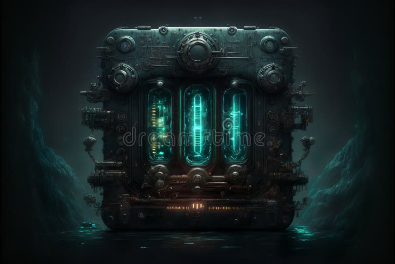 Sci-fi Technology Cyberpunk Monitor Interface Mechanical Device ...