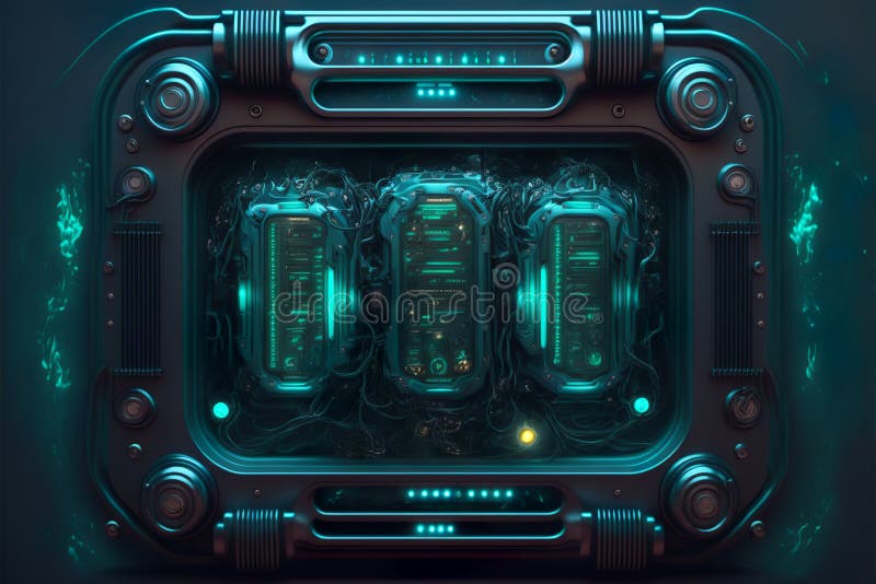 Sci-fi Technology Cyberpunk Monitor Interface Mechanical Device ...