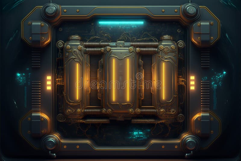 Sci-fi Technology Cyberpunk Monitor Interface Mechanical Device ...