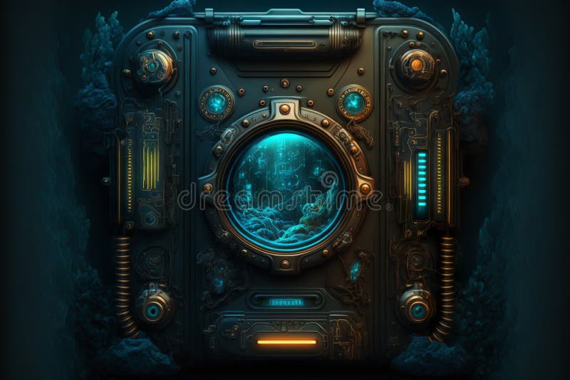 Sci-fi Technology Cyberpunk Monitor Interface Mechanical Device ...