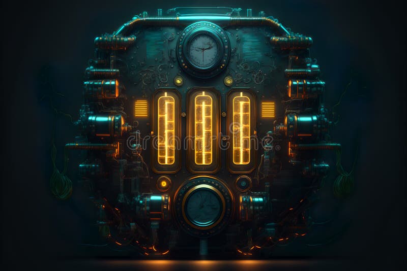 Sci-fi Technology Cyberpunk Monitor Interface Mechanical Device ...