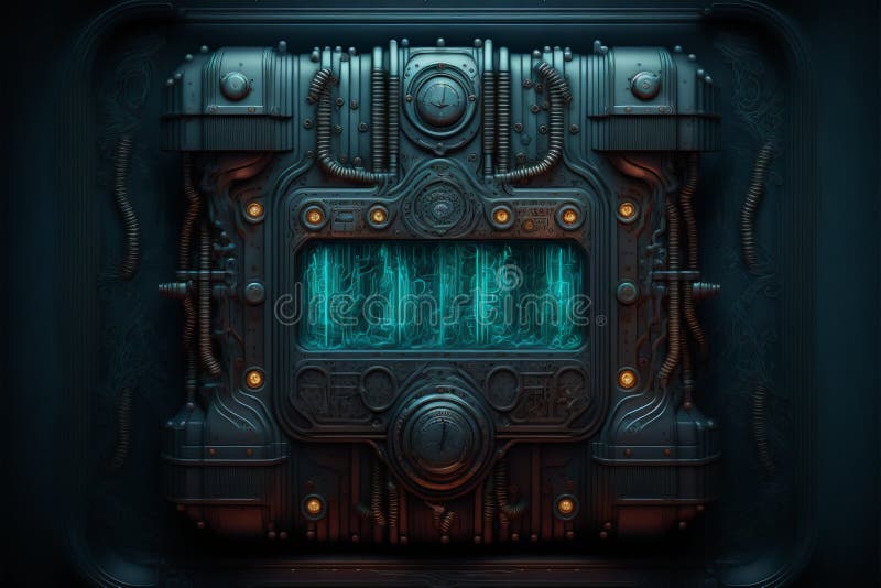 Sci-fi Technology Cyberpunk Monitor Interface Mechanical Device ...